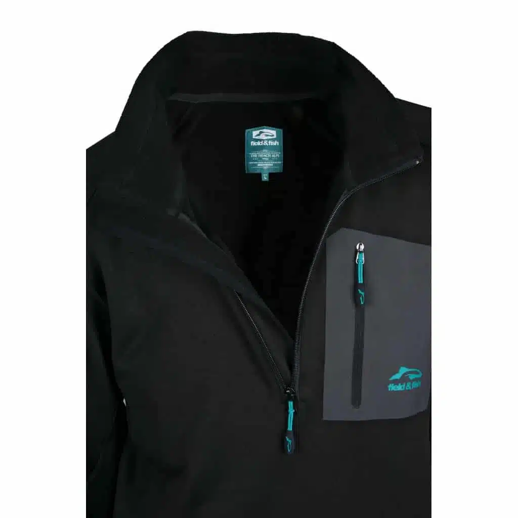 Black microfleece technical top - Field & Fish